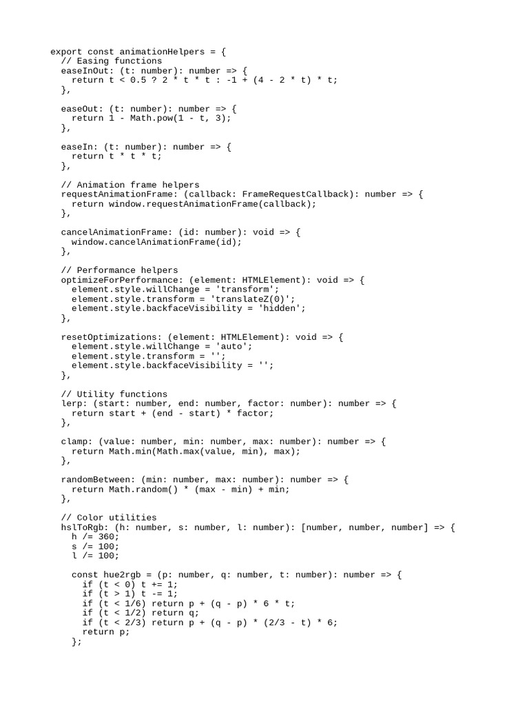 Animation Helpers | PDF