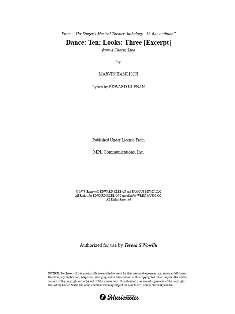 Dance: Ten; Looks: Three Excerpt | PDF | Freedom Of Expression Law ...