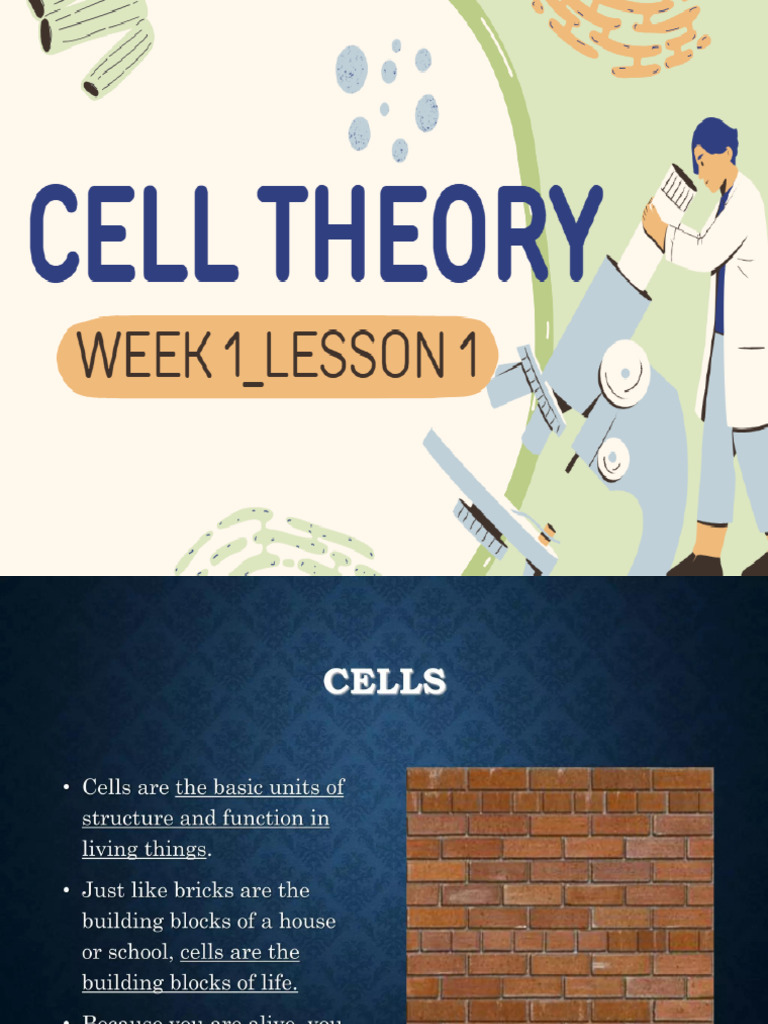 Cell Theory - Week 1 | PDF