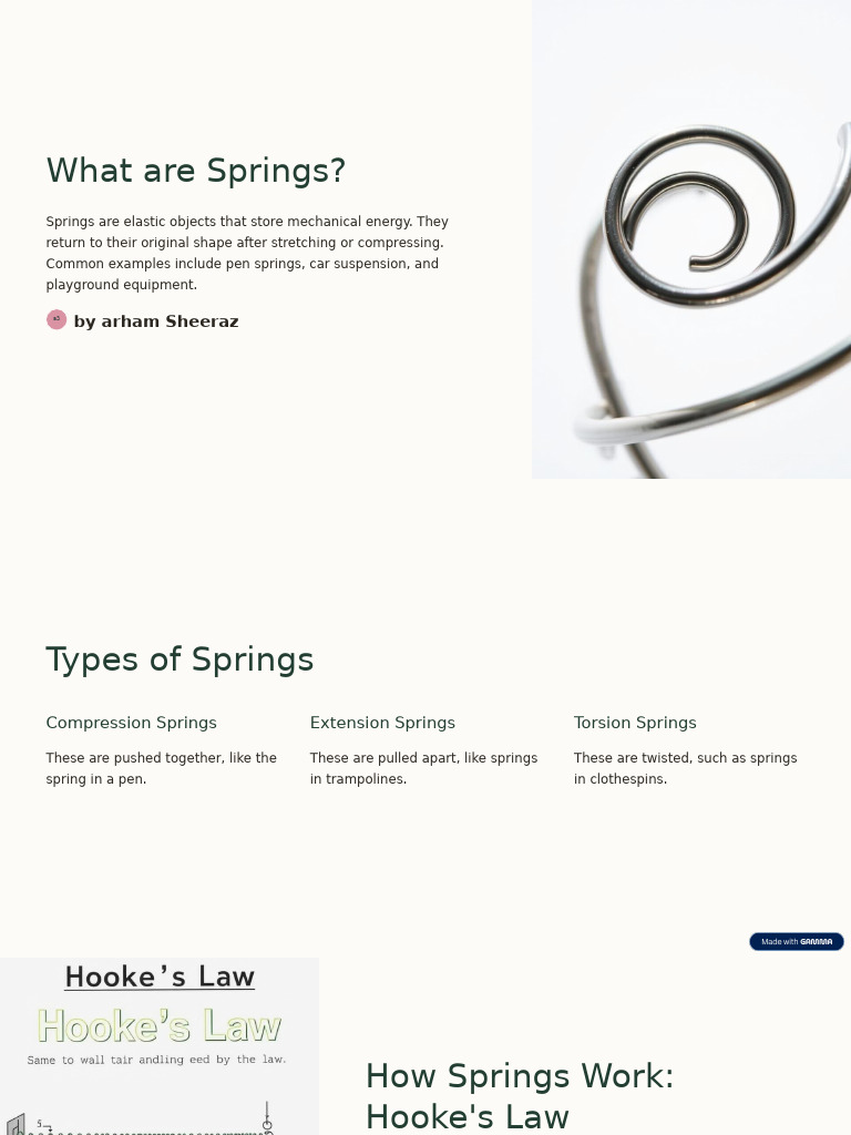 What Are Springs | PDF | Mechanical Engineering | Applied And ...