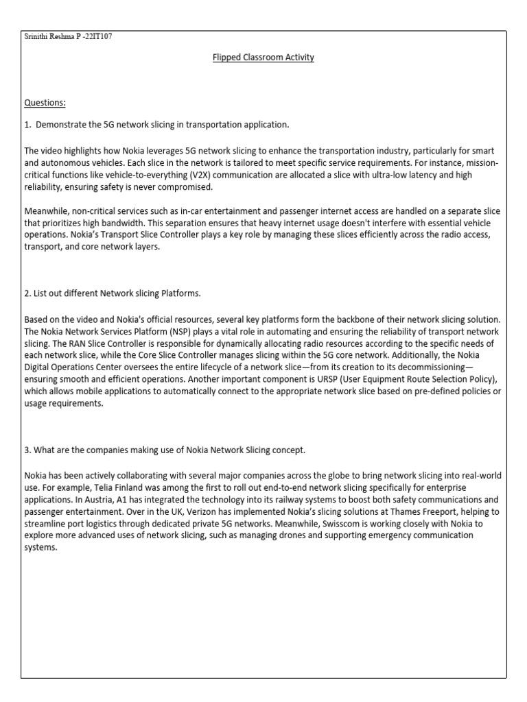 Flipped Classroom Activity Fog 22IT107 | PDF | Computing | Information ...