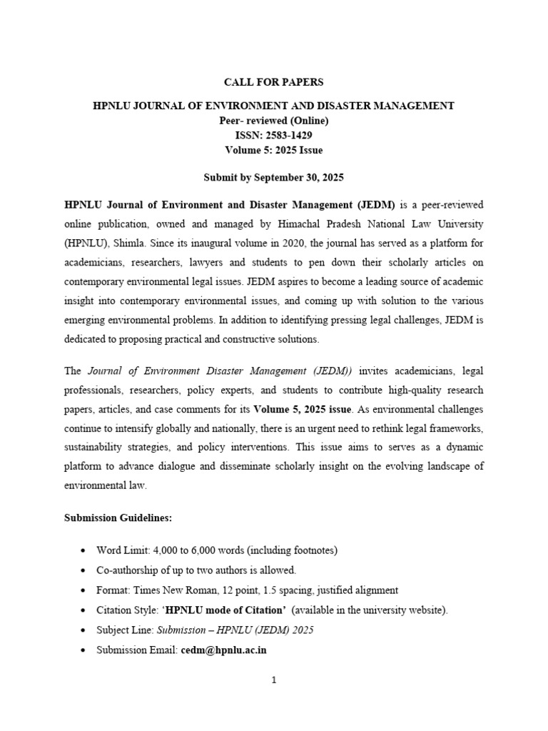 Call for Papers: JEDM Volume 5, 2025 | PDF