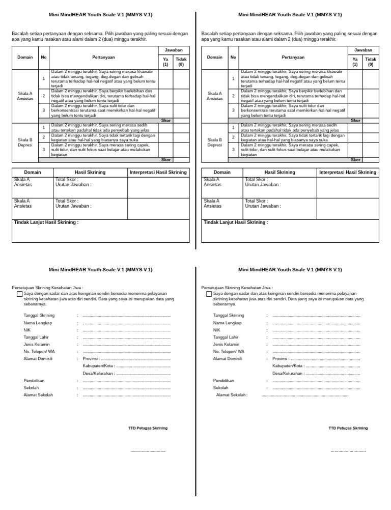 Skala Mini MindHEAR untuk Remaja | PDF