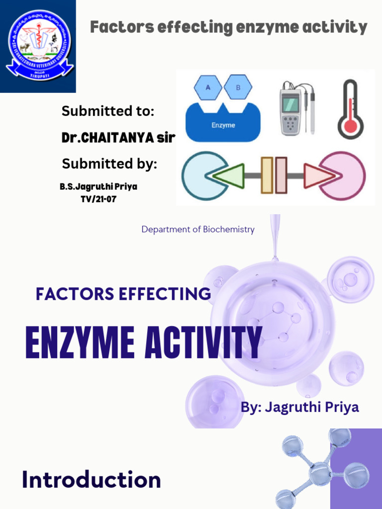 Factors Effecting Enzyme Activity - 20240727 - 210148 - 0000 | PDF ...