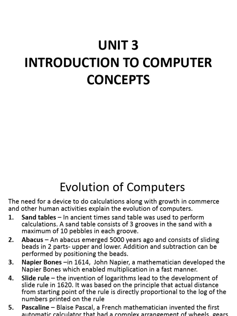 FOC Unit 3 - Introduction To Computer Concepts | PDF | Computer Data Storage | Programming
