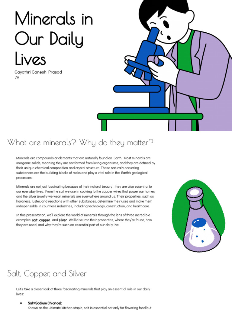 Essential Minerals in Daily Life | PDF | Silver | Copper