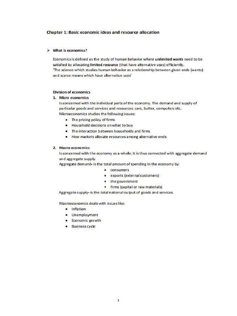 Introduction To Economics | PDF