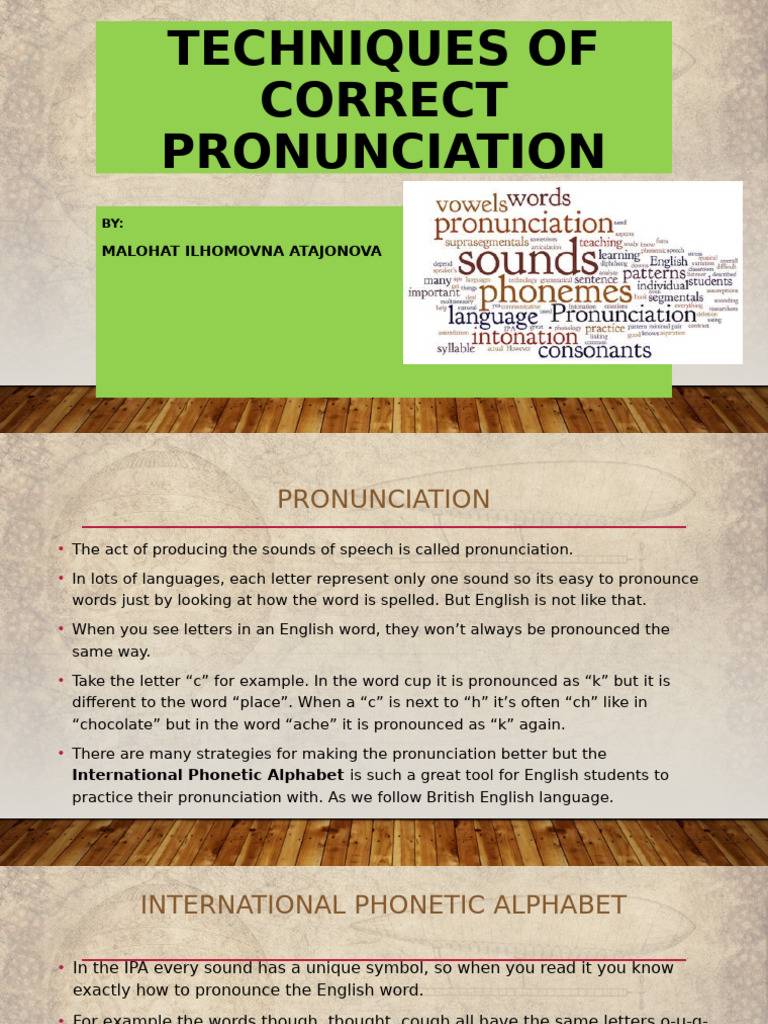 Mastering English Pronunciation Techniques | PDF | English Language ...