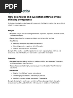 Evaluating vs Analyzing: Key Differences | PDF | Evaluation | Cognition