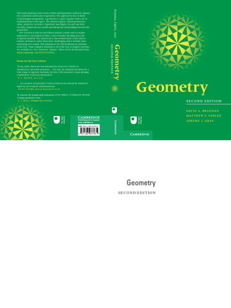 Geometry (2nd Edition) Sample | PDF | Projective Geometry | Geometry
