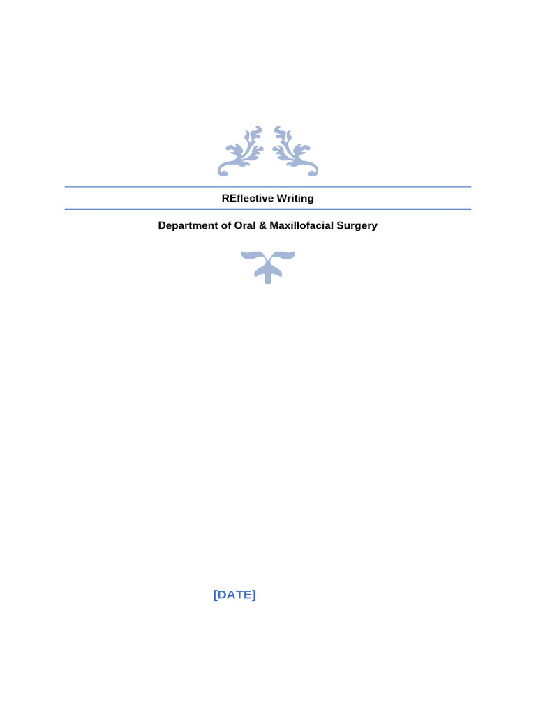 REflective Writing Template | PDF