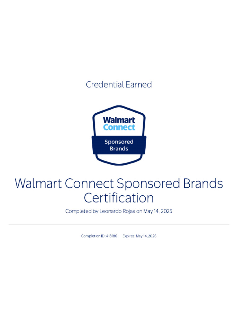 Walmart Connect Sponsored Brands Certification - Walmart Connect ...