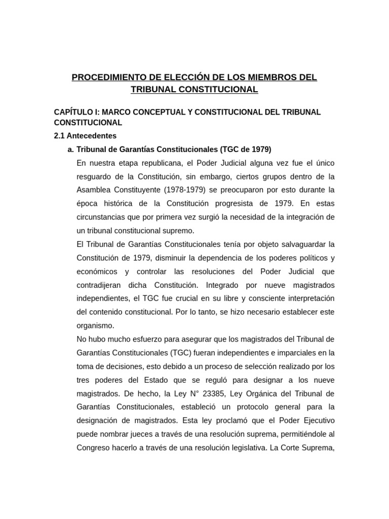 PROCEDIMIENTO DE ELECCIÓN DE LOS MIEMBROS DEtc Parte1 | PDF ...