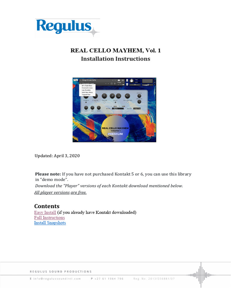 Real Cello Mayhem Installation Manual (Please Read) | PDF | Zip (File Format) | Computing Platforms