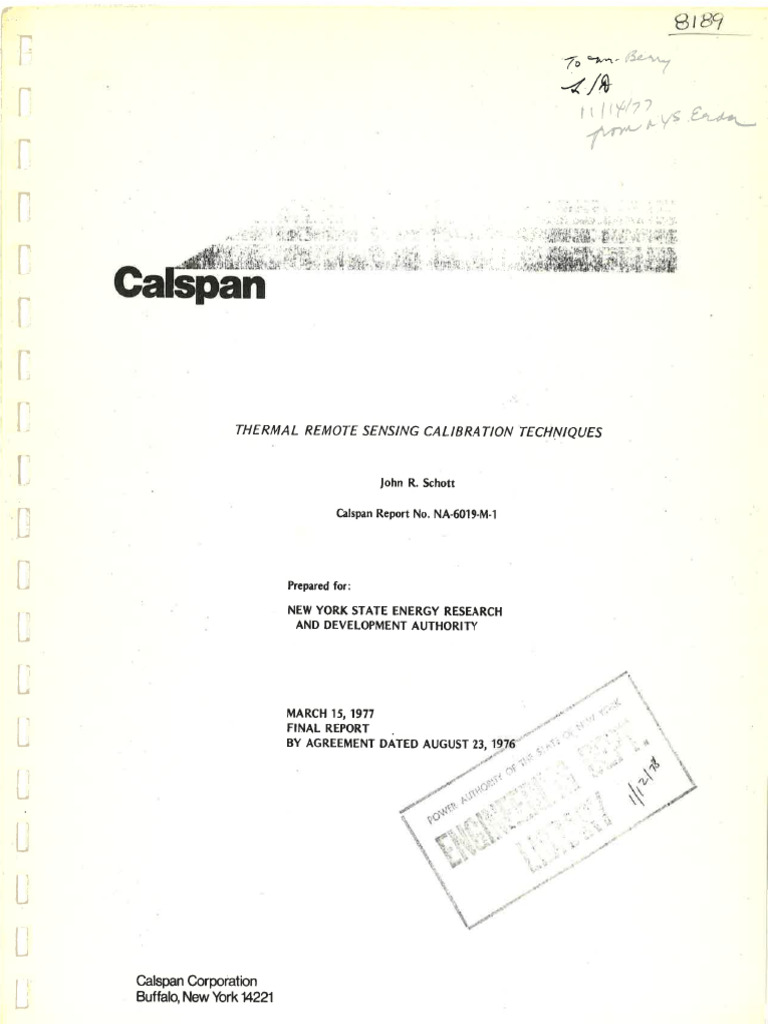 Thermal Remote Sensing Calibration Techniques | PDF