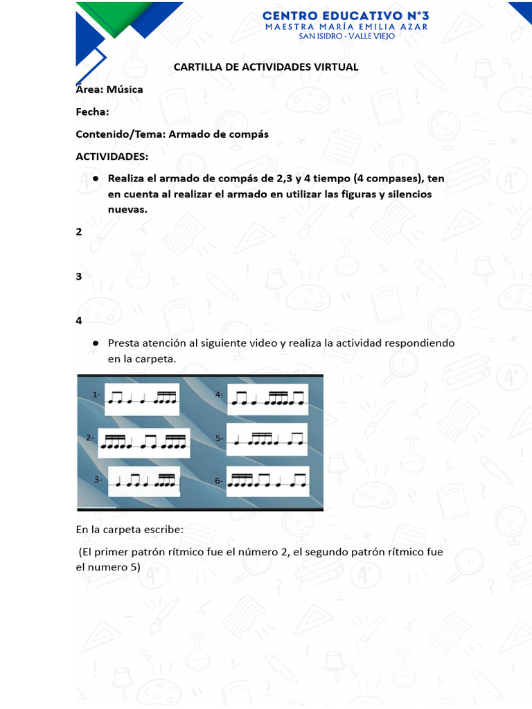 Actividades de Armado de Compás en Música | PDF