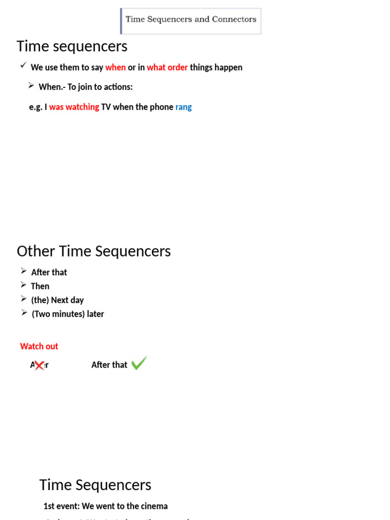 Time Sequencers - Connectors | PDF