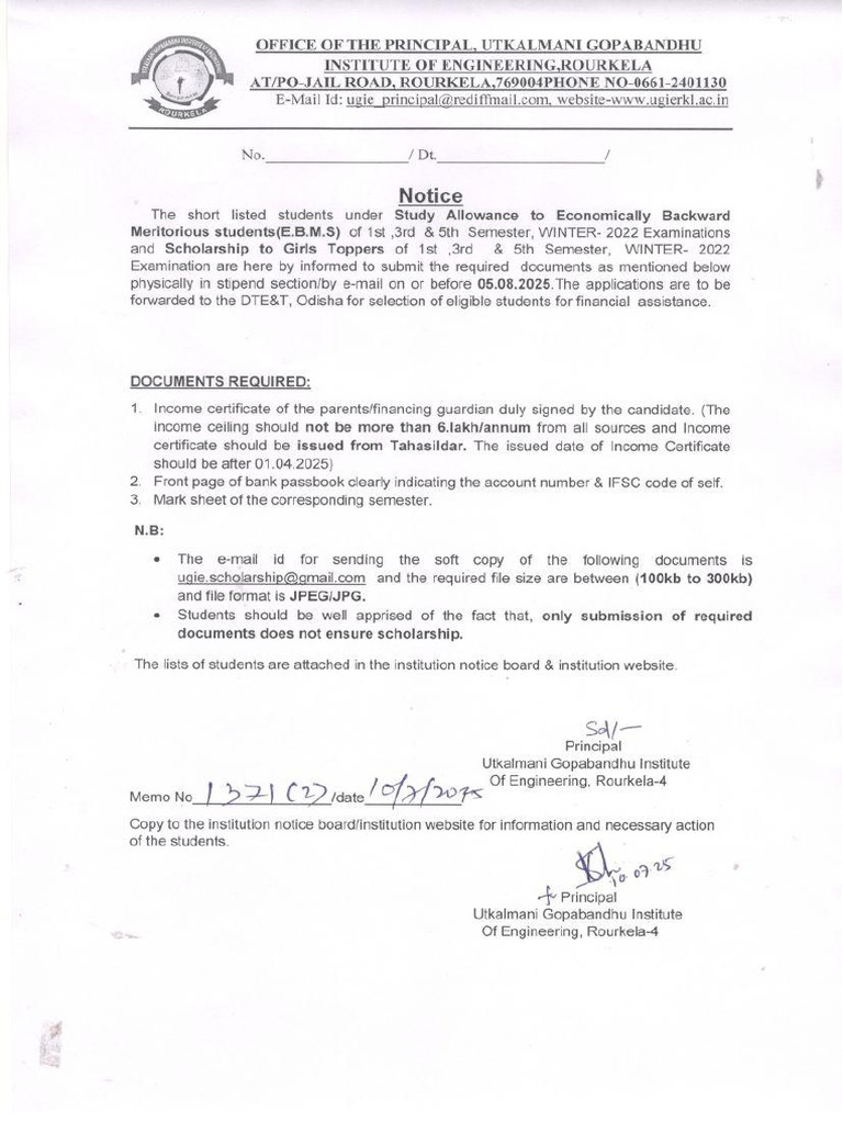 Winter 2022 Toppers Scholarship Notice | PDF | Applied And ...