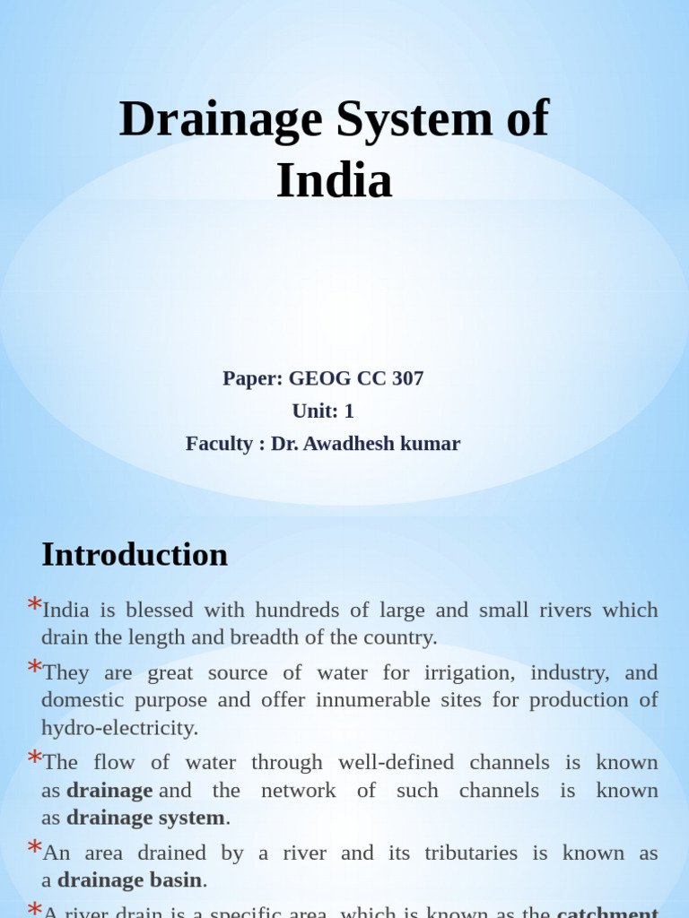 India's Peninsular Drainage System | PDF | Indus River | Drainage Basin