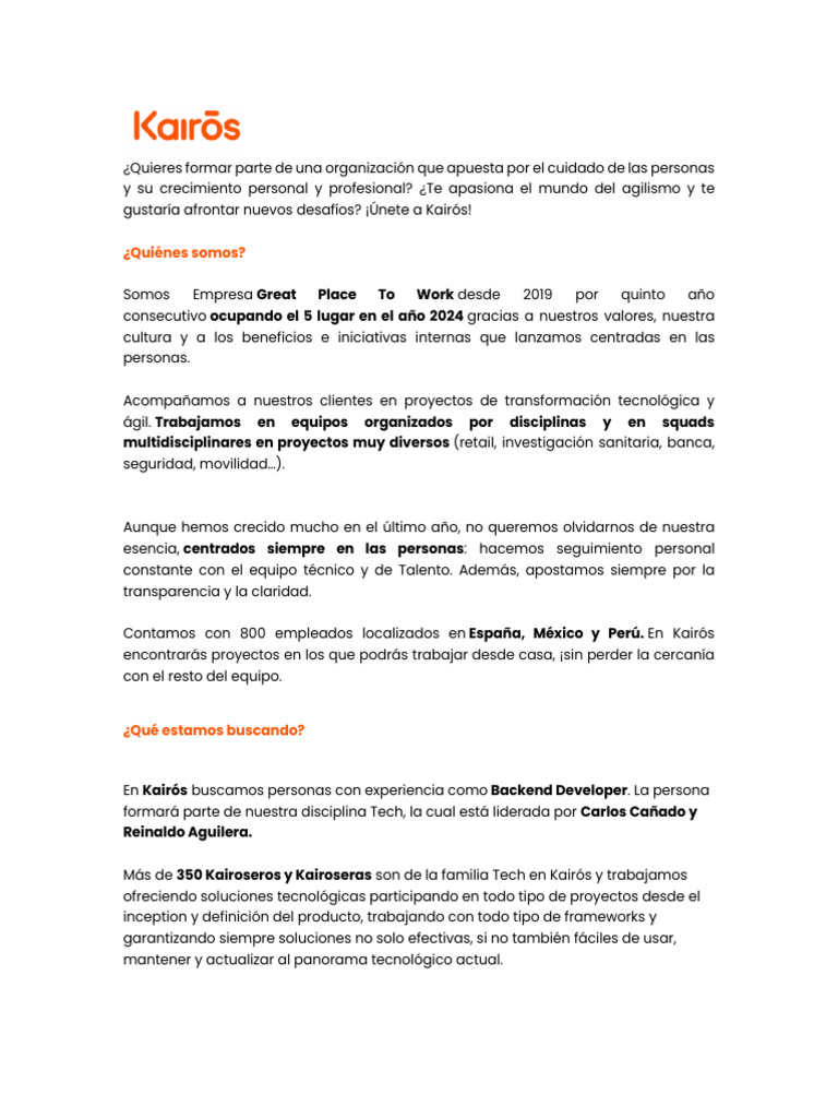 Sr Backend Developer - Junio 2025 v.1 | PDF