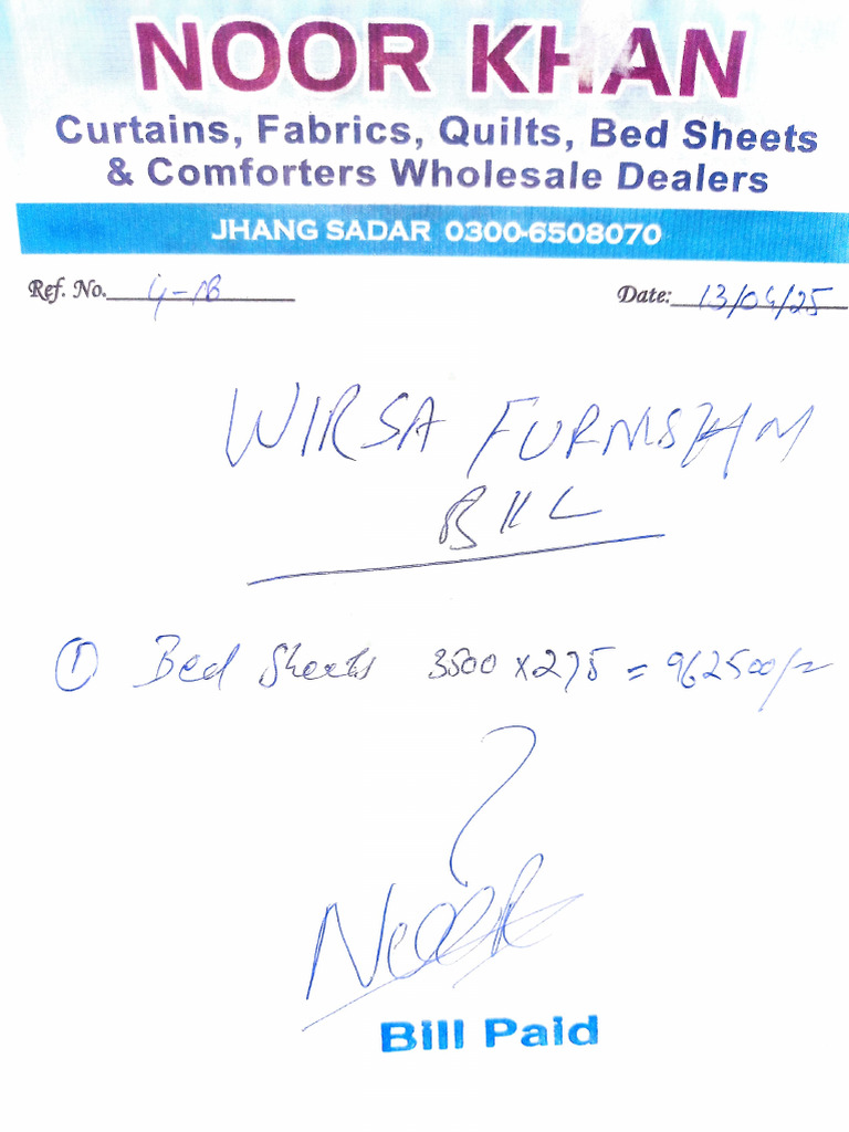 Bed Sheets Purchase Invoice (01-Jan-25 To 03-June-25) | PDF