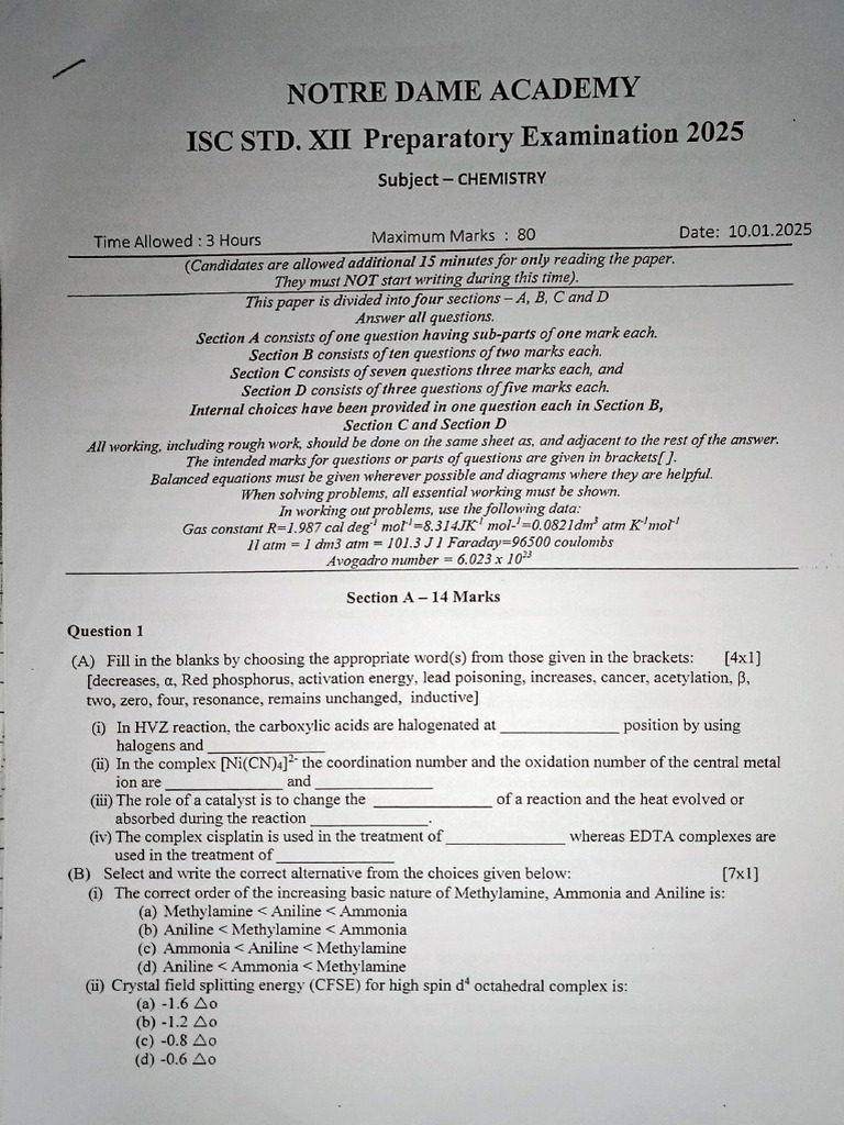 Preboard 2 Question Paper | PDF