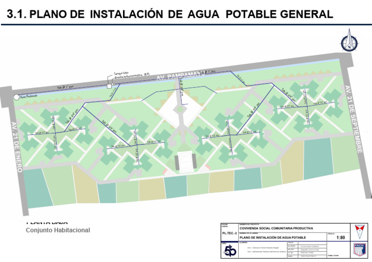 Plano de Instalación de Agua Potable | PDF