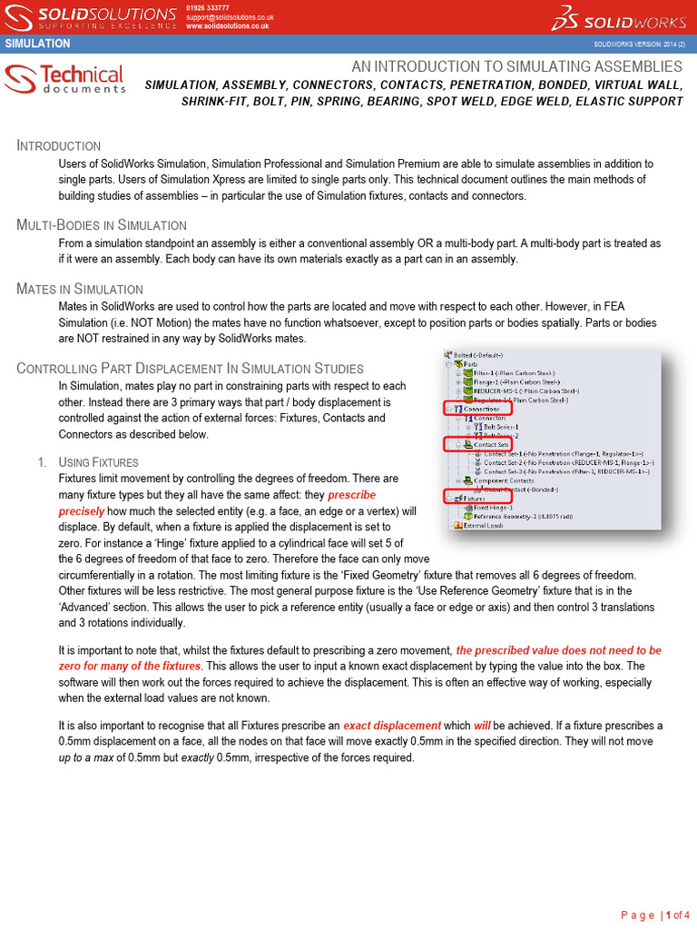 Introduction To Simulating Assemblies | PDF | Simulation | Electrical Connector