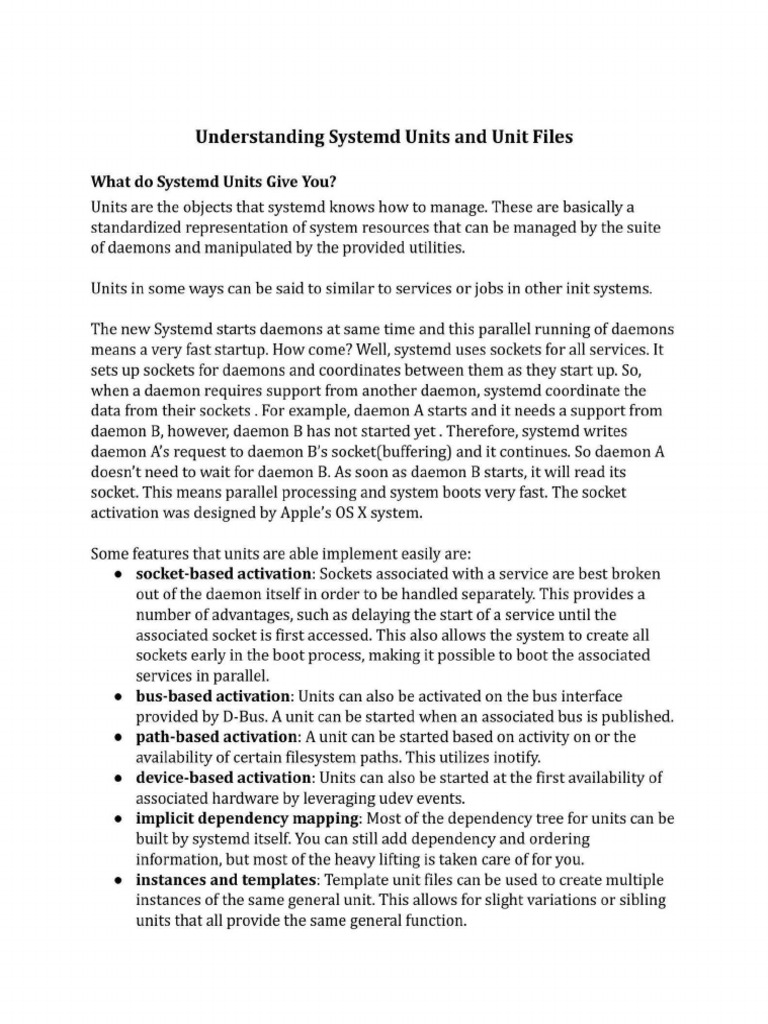 Understanding Systemd Units and Unit Files | PDF