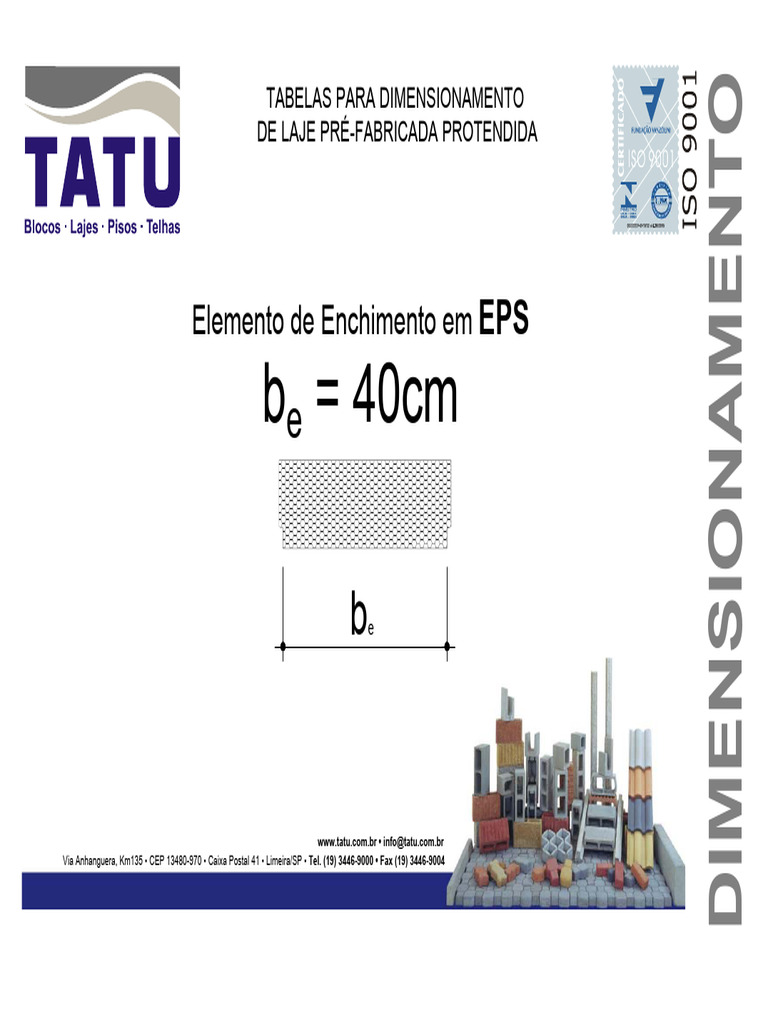 Dimensionamento de Laje Pré-Fabricada EPS | PDF