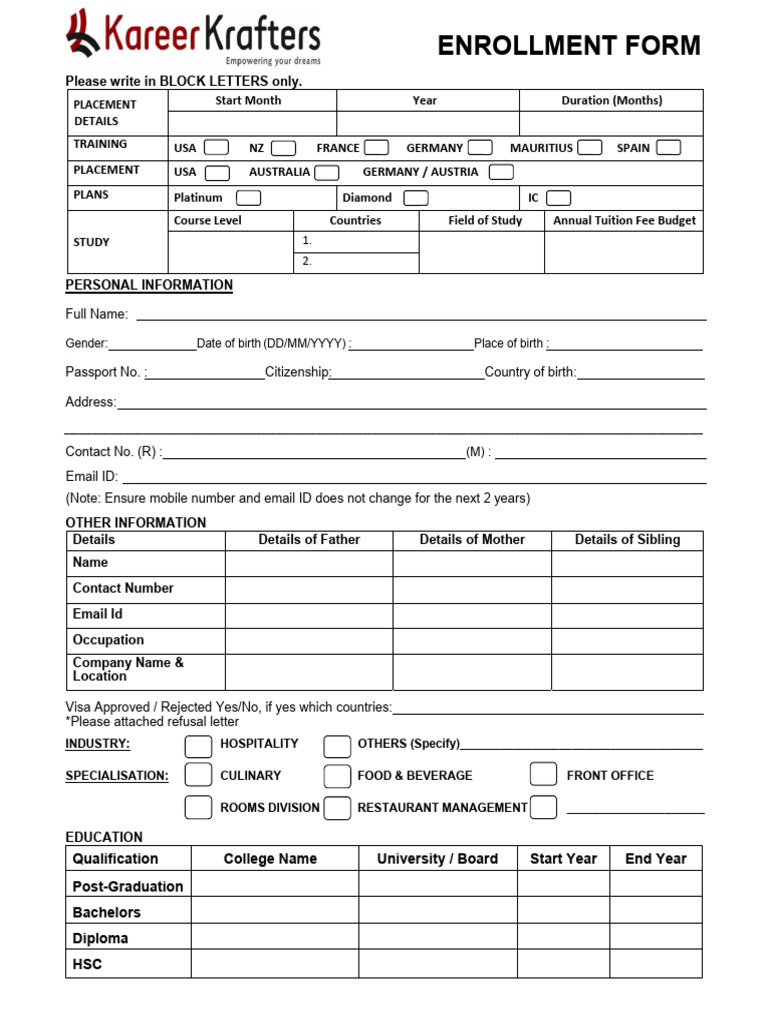 KK Enrollment Form 2025 | PDF | Payments | Cheque