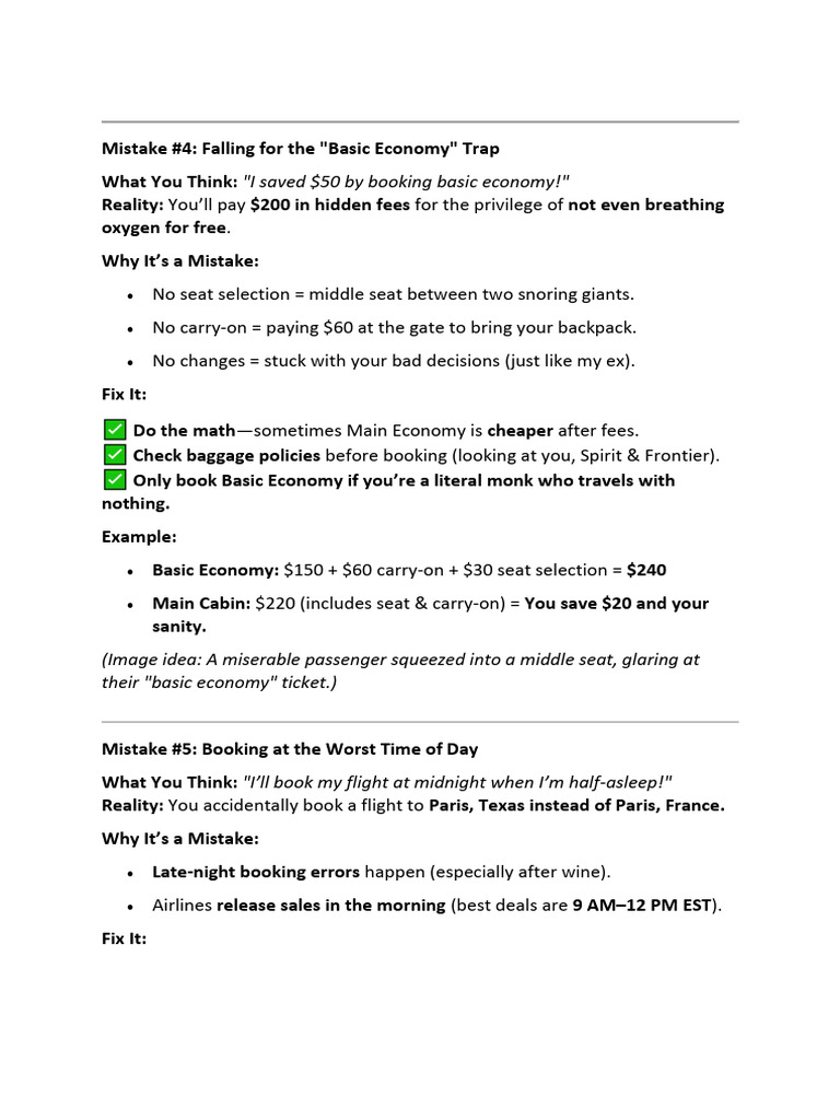 Avoiding the Basic Economy Trap | PDF
