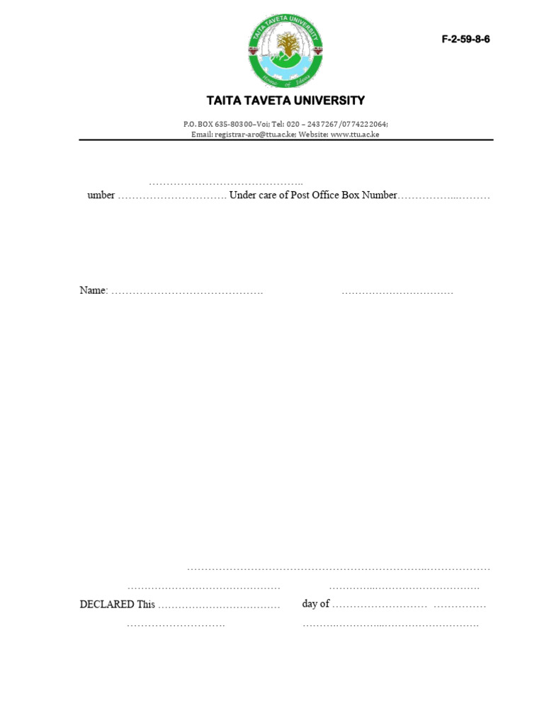 Accommodation Declaration Form | PDF