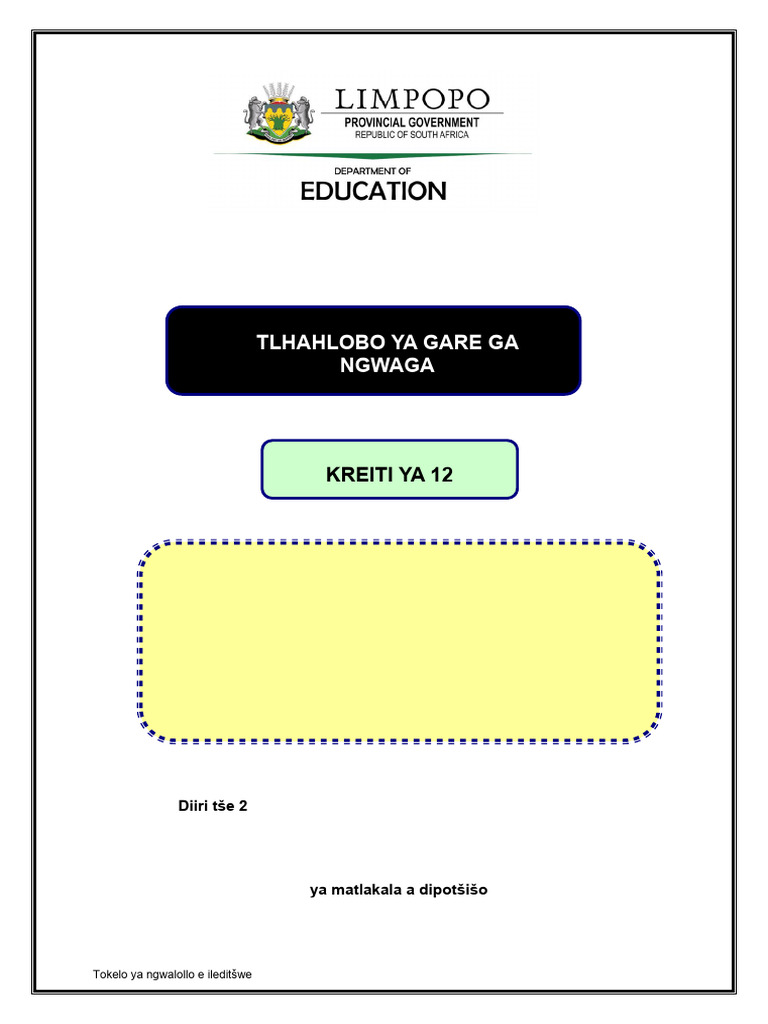Sepedi HL Grade 12 p2 Mid-Year Exam-Qp-2025 | PDF