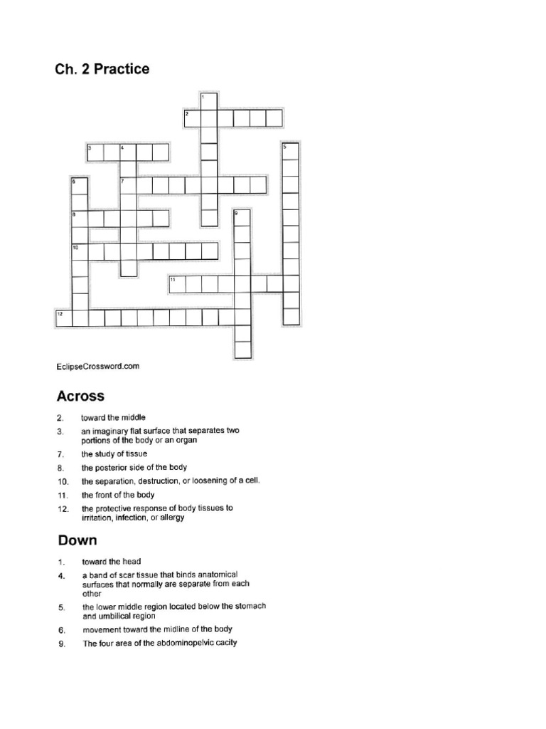 Ch. 2 Crossword | PDF