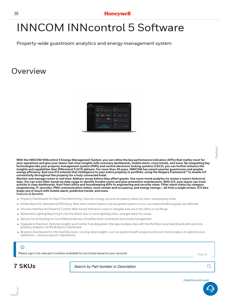 Inncom Inncontrol 5 Software: 7 Skus | PDF | Analytics | Internet Of Things