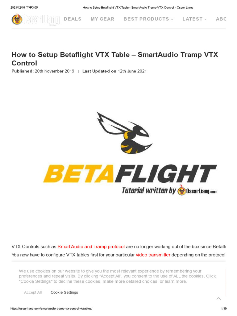 Betaflight VTX Table Setup Guide | PDF | Http Cookie