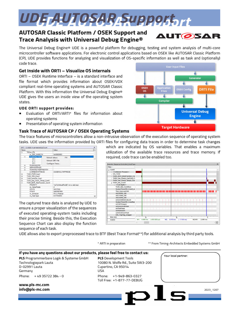 UDE AUTOSAR-OSEK-ORTI DataSheet | PDF | Operating System | Debugging