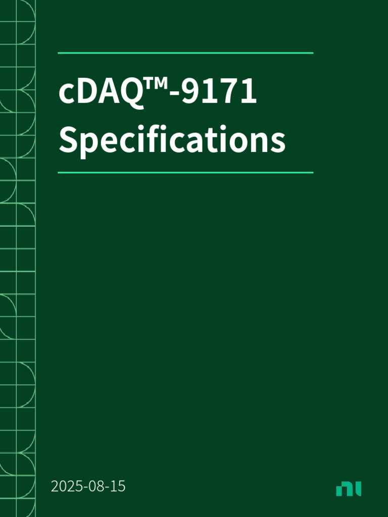Cdaq™ 9171 - Specifications - Cdaq 9171 - Specifications - 2025 08 15 ...