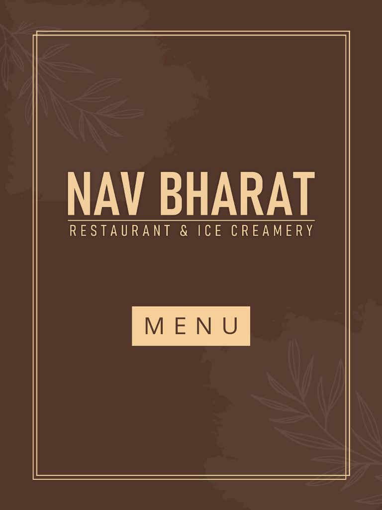 Nav Bharat Restaurant Sadar Bazar Jhansi - Menu | PDF | Curry | Indian ...