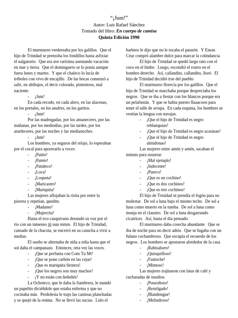 Plan 8 Jum, Cuento para Imprimir Unidad 12.5 Soy Autor Brenda Torres | PDF