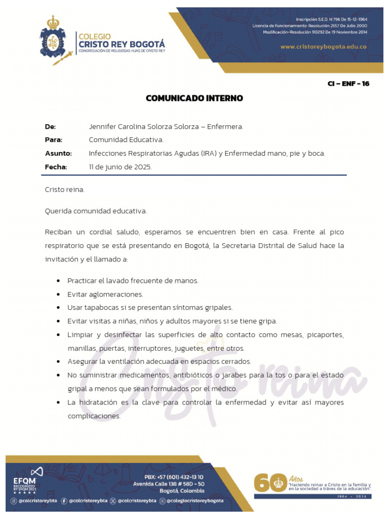 Comunicado Interno: De: Para: Asunto: Fecha | PDF