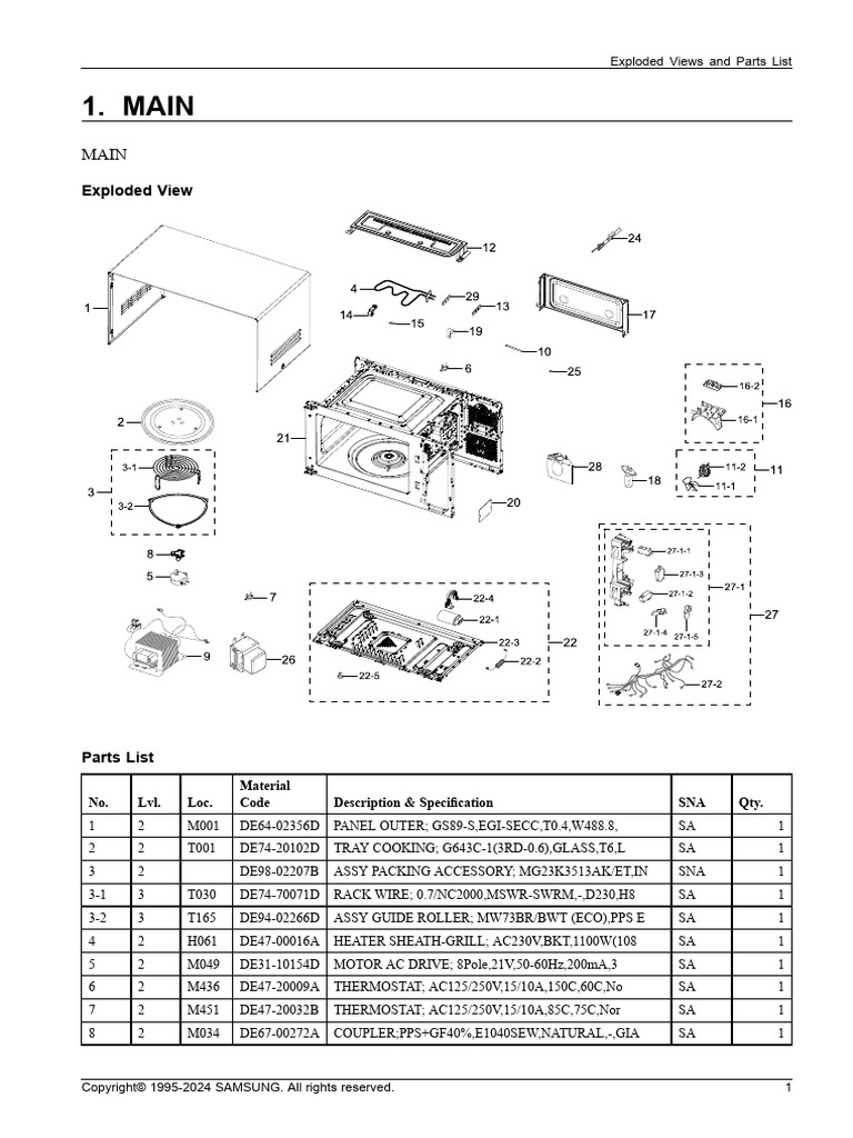 Exploded View Parts List (Map) | PDF | Electricity