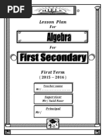 001 Prep 3 First Term 2012 2013 Algebra Exercises Cover | PDF
