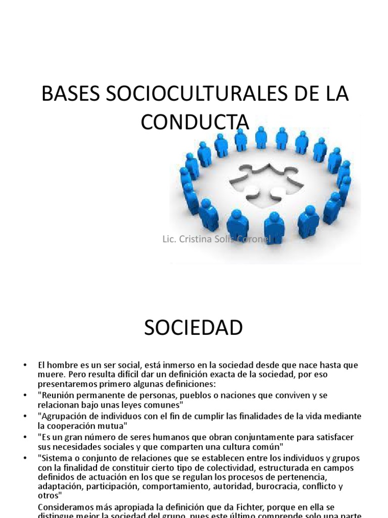 Bases Socioculturales de la Conducta | PDF | Socialización | Liderazgo