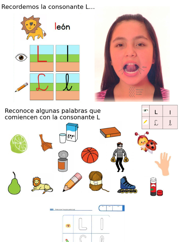 Actividades con la consonante L | PDF