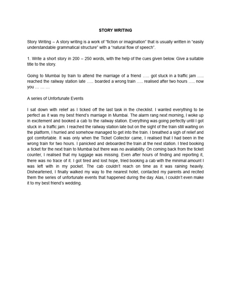 Class 7 Story Writing Guide | PDF