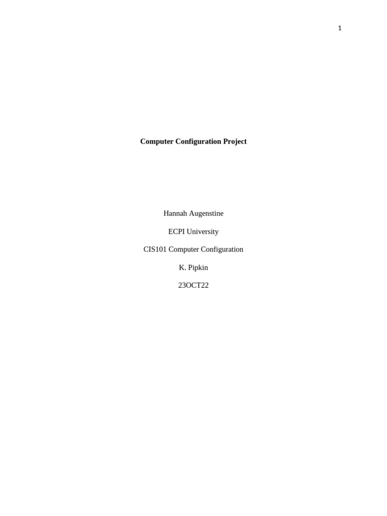 CourseProject_Phase3_Augenstine copy | PDF | Hard Disk Drive | Computer Monitor