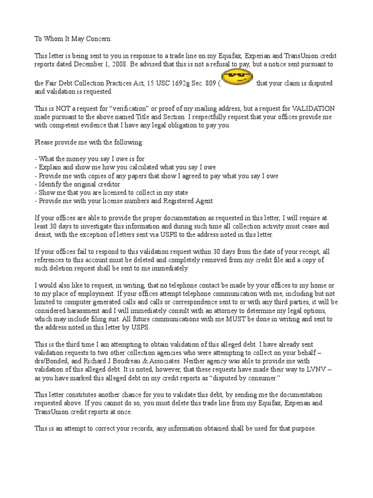 DV Letter | PDF | Collection Agency | Credit History