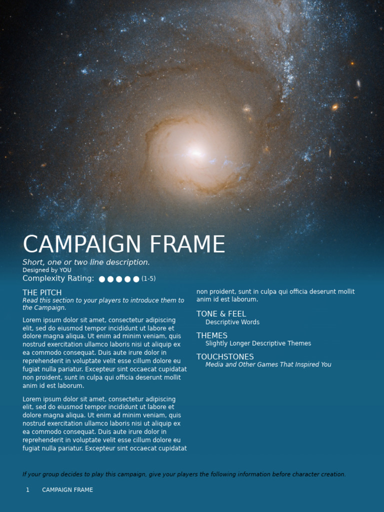 Campaign Frame Template Revised | PDF